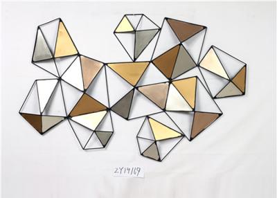 Cina Il nero di arte della parete del metallo ZY19164 e colore a 37 pollici trasversali moderni astratti circolari geometrici dell'oro in vendita