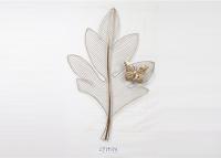 Quality Luxury Glod Leaves Wrought Iron Metal Wall Art Decor for sale