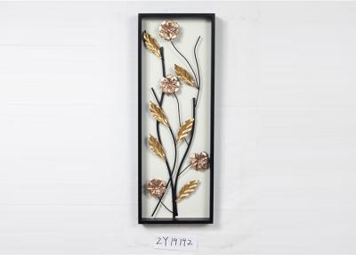 China Van het de Rechthoek Houten Kader van metaalbladgouden de Zwarte Decoratie van de de Muurkunst voor het Hotel van de Huisgalerij Te koop