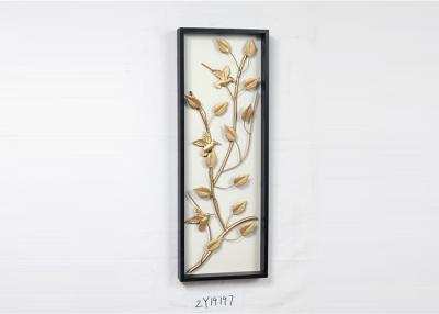 Cina Decorazione incorniciata di legno di arte della parete di progettazione floreale del metallo per l'hotel domestico della galleria in vendita