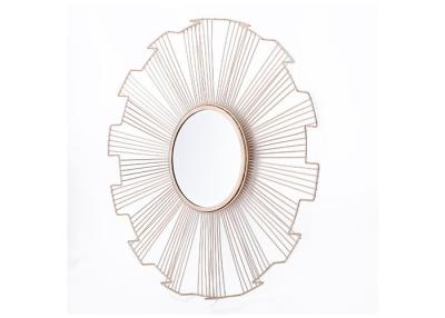 Cina Specchio moderno Concavo-convesso incorniciato rotondo di arte della parete del metallo per la decorazione domestica in vendita