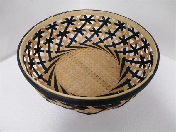 Quality Set Of 2 Food Storage Round Vintage Bamboo Basket for sale