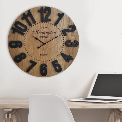 Cina Orologi di legno decorativi di Motivity del quarzo lavorato d'annata dell'orologio di parete in vendita