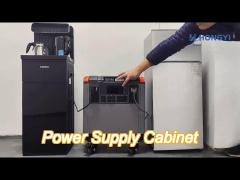 power supply cabinet incorporating intelligent dc power system with charging module and battery heal