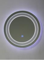 China Smart Bathroom Sink Mirror With Touch Sensor Switch Round LED Interlaced Light for sale