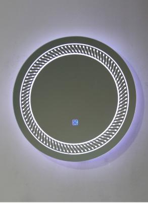 China Espelho de lavatório inteligente com sensor de toque Switch Round LED Interlaced Light à venda