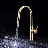 China Brass Bathroom Sanitary Ware Water Tap One Handle Pulldown Faucet for sale