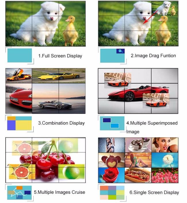 Digital TV Wall 46 Inch ultra thin Shenzhen Lcd Video Wall KTV with Strong Three-dimensional Splicing Display Panel