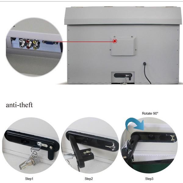 Outdoor 2000nit Fan cooling system high brightness HD waterproof IP65 all in one interactive touch kiosk With AR anti glass