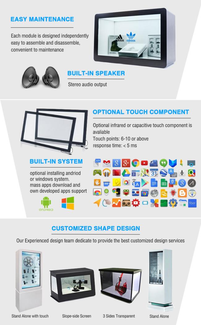 Hot Sale Full HD Modern Design Transparent LCD Display