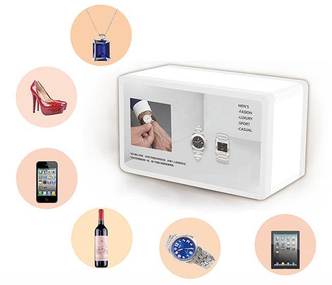 100W Commercial LCD Display Advertising Transparent LCD Showcase For Iphone Display
