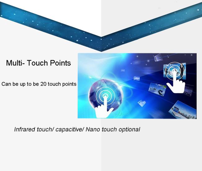 47inch multi touch screen standy kiosk with pocket brochure for AD
