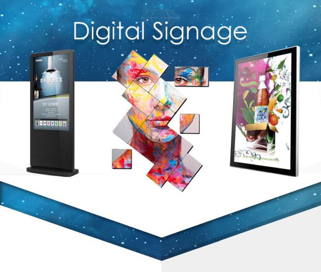 47inch multi touch screen standy kiosk with pocket brochure for AD