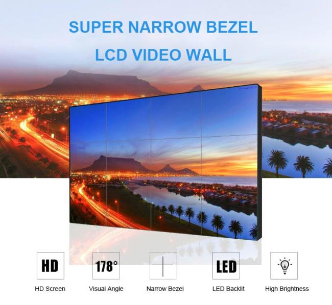 3X3 SAMSUNG 700nits HD 3.9mm floor stand commercial led backlight lcd wall display
