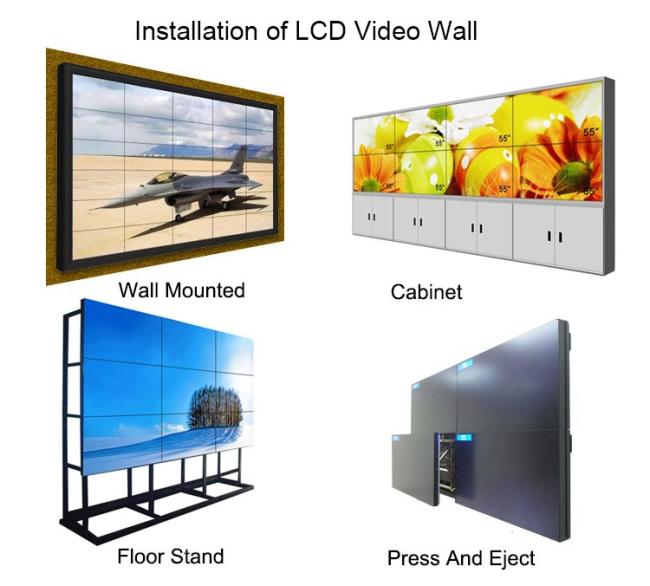 3X3 SAMSUNG 700nits HD 3.9mm floor stand commercial led backlight lcd wall display