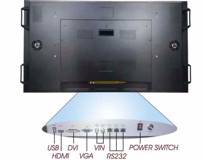 64" Inch exhibition narrow bezel 3x3 lcd video wall
