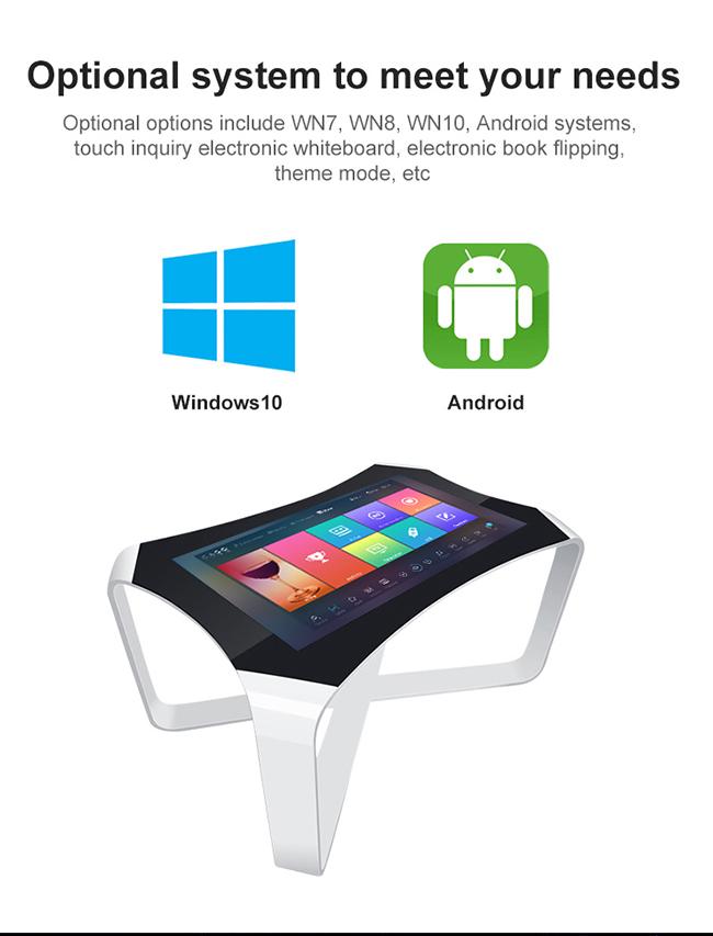 Custom Size 43 Inch Lcd Screen Table Advertising Player Multi Interactive 4K Waterproof Windows Touch Screen