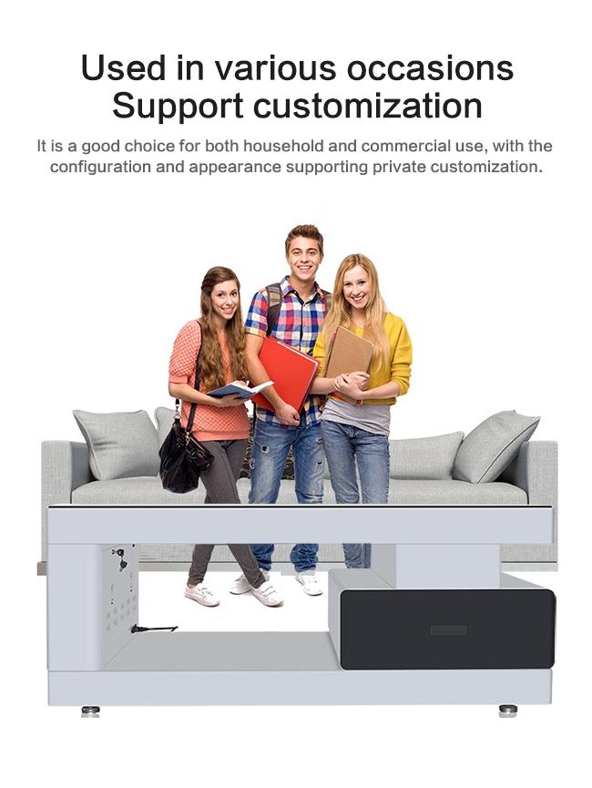 Free standing Drawer 43 inch indoor lcd interactive android system coffee game smart touch screen table