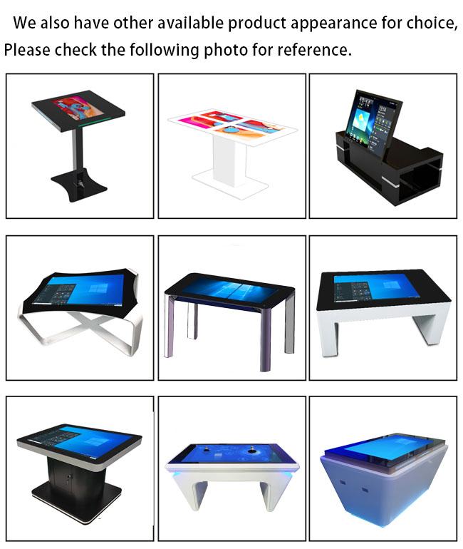 Free standing Drawer 43 inch indoor lcd interactive android system coffee game smart touch screen table