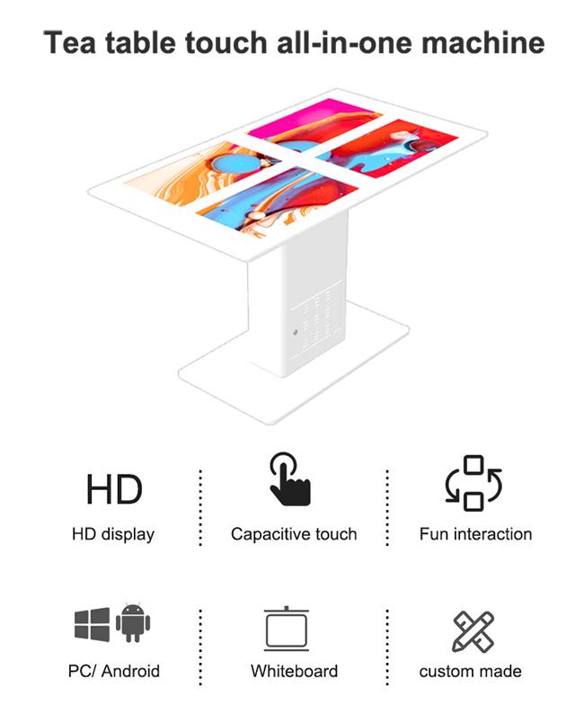 OEM / ODM Interactive Multi Finger Touch Smart Game Table Kiosk Touch Screen Table For COFFEE GAME