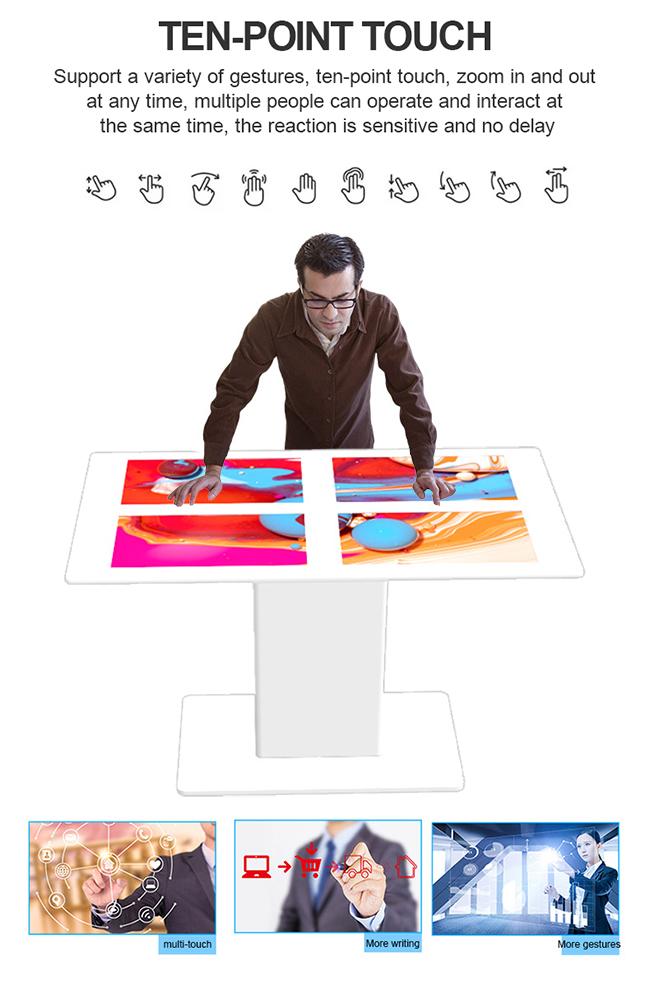 OEM / ODM Interactive Multi Finger Touch Smart Game Table Kiosk Touch Screen Table For COFFEE GAME