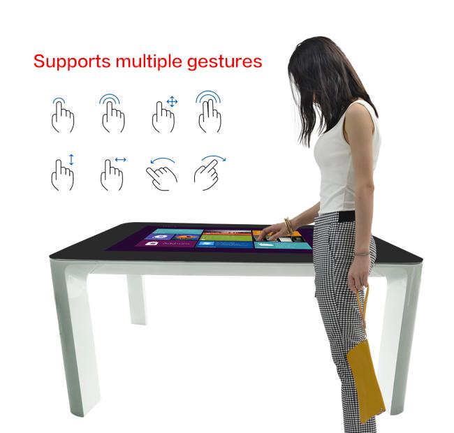 LCD interactieve capacitieve digitale touch screenlijst voor spel/reclame/tentoonstelling slimme aanrakingslijst