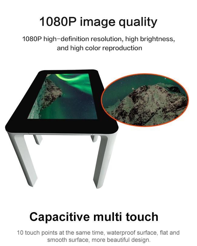 LCD interactieve capacitieve digitale touch screenlijst voor spel/reclame/tentoonstelling slimme aanrakingslijst