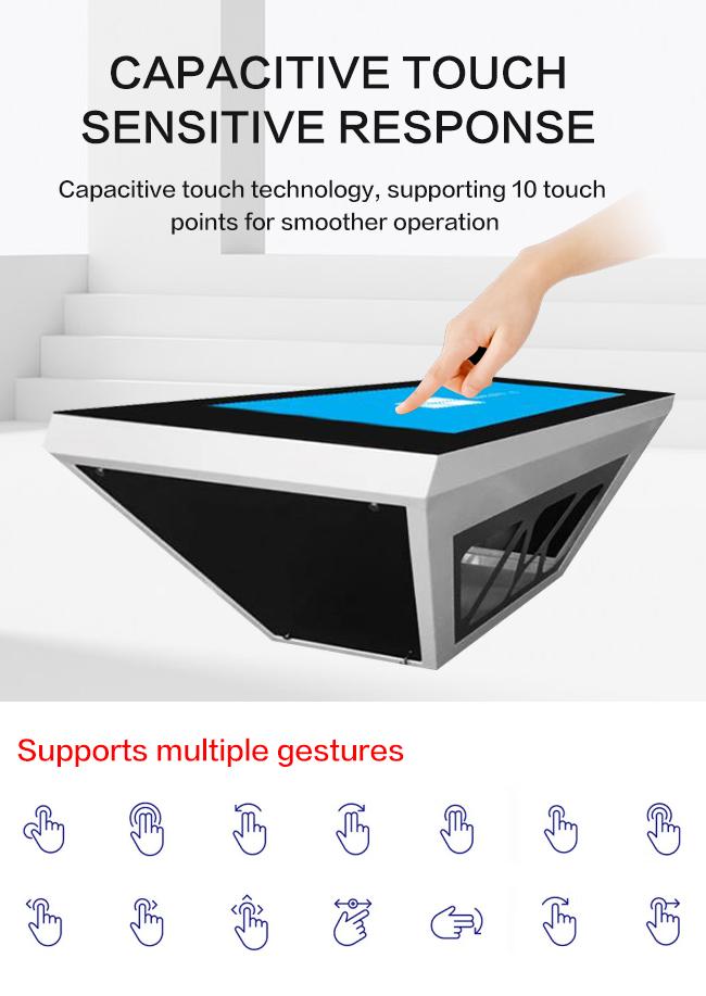 Electronic Android / Windows Touch Screen Coffee Table Player Computer LCD Kiosk Advertising Touch Screen Game Table