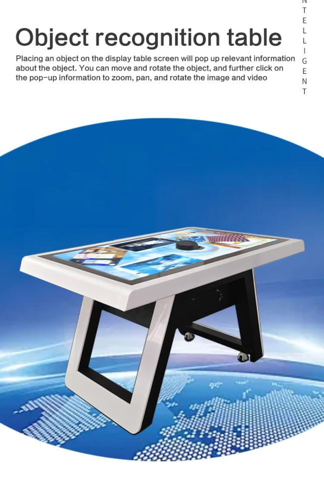 43 Inch Object Recognition Smart Digital Interactive Price Multi Touch Screen Coffee Shop Table For Education