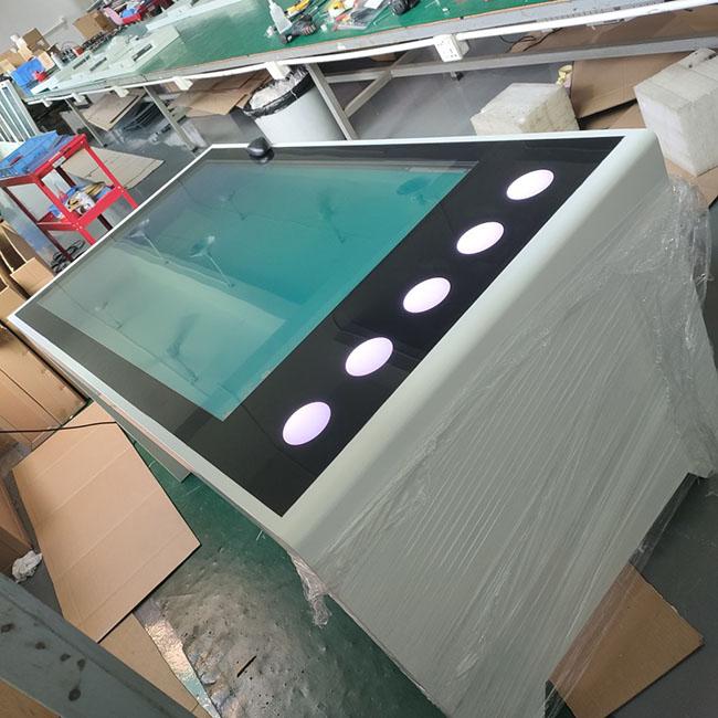 Free Standing 55 Inch Indoor Lcd Interactive Android Or Windows System Coffee Game Smart Touch Screen Table