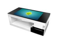 China Free Standing Drawer 43 Inch Indoor Lcd Interactive Android System Coffee Game Smart Touch Screen Table for sale