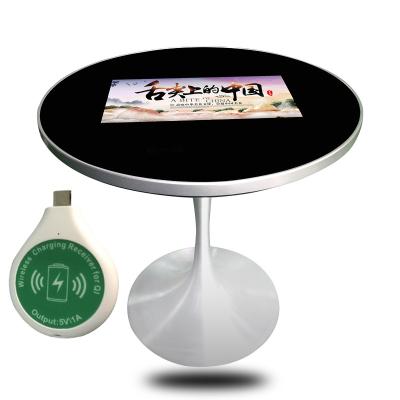 Cina Caricatore senza fili del caffè rotondo dell'interno di stile in tavolino da salotto a 22 pollici del touch screen di tocco capacitivo in vendita
