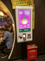 China 43 Inch Interactive Touchscreen Display Mcdonalds Self Order Kiosk POS System Printer for sale