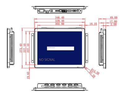 Cina Unità di visualizzazione compatta da 15 pollici per pannelli di controllo delle strutture, bacheche informative pubbliche, interfacce di magazzino e sistemi logistici in vendita