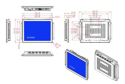Cina Unità di visualizzazione compatta da 15 pollici per pannelli di controllo delle strutture, bacheche informative pubbliche, interfacce di magazzino e sistemi logistici in vendita