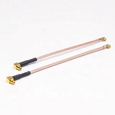 China Coaxial MMCX Right Angle Male Cable with RG178 RG316 UFL Male to UFL Male Connecting Cable CC021 by LANYI for sale
