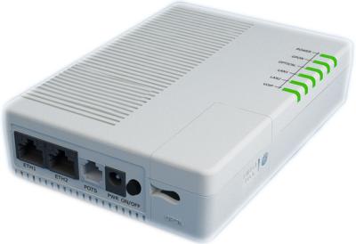 China GPON ONT GN2000-02S-1V 2*FE PORTS+1 VOIP/POTS for sale