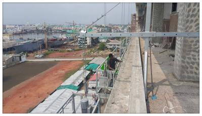 China ZLP800 aluminium swing stage suspended window cleaning platform for sale