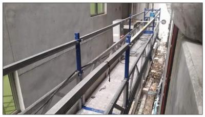 China 7.5 meters 800kg India suspended rope platform for building maintenance for sale