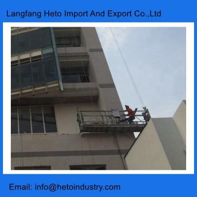 China Philippines aluminium ZLP800 temporary gondola facade painting suspended platform for sale