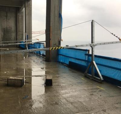 China Galvanized steel walk through stirrup modular temporary suspended working platform ZLP630 Urkraine cradle for sale