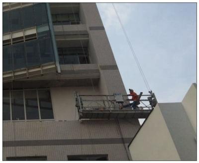 China Indonesia 6 meters 630kg ZLP630 temporary suspended cradle for BMU for sale