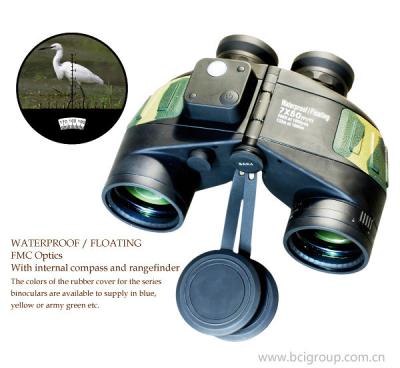 China Floating marine binoculars and compass 7x50 rangefinder binoculars waterproof binoculars for sale