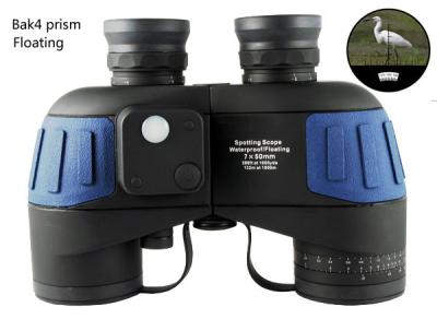 China Floating marine binoculars and compass 7x50 rangefinder bak4 7x50  waterproof binoculars for sale