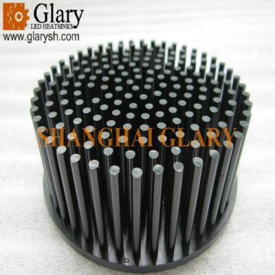 China GLR-PF-087040 87mm Round Pin Fin LED Cooler Cold Forging AL1070 LED Heatsinks for sale