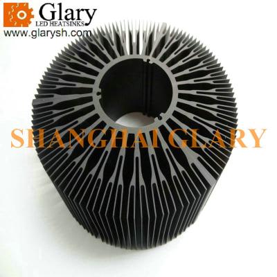 China GLR-HS-076 135mm round led cooler, aluminum extrusion profile heatsinks for sale