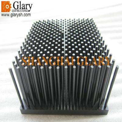 China GLR-PF-125125 125mm Square Forging Heatsink, 45W Pin Fin LED Cooler for sale