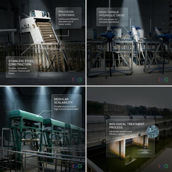 Quality Heavy-Duty Mechanical Bar Screen 5000mm Ultra-Wide Channel High-Flow Sewage Screening Station Municipal Grade for sale