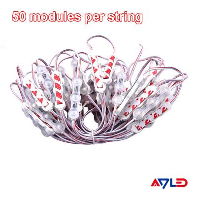 Cina 1.2W IP68 DC12V 3 LED Moduli con LED SMD2835 160°Rama con nastro adesivo sul retro in vendita