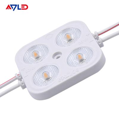 China Injection 2835 LED Module 12V 24V 4 Light Sign Lens 3W SMD IP67 Waterproof for sale